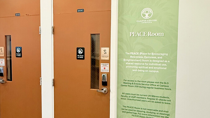 New UH Mānoa PEACE Room to promote emotional and spiritual wellness ...
